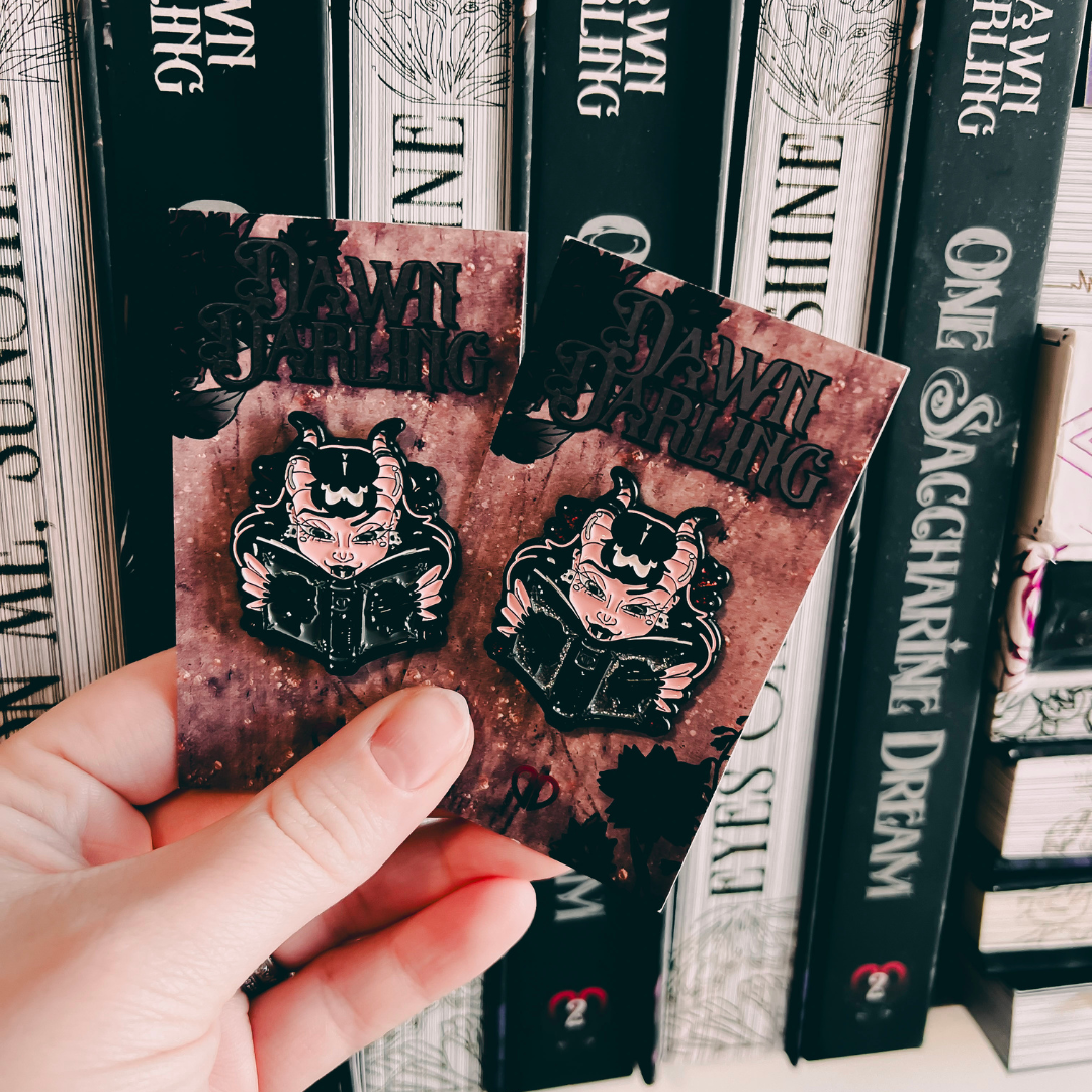 Darling Demon Enamel Pins – Dawn Darling Romance Author